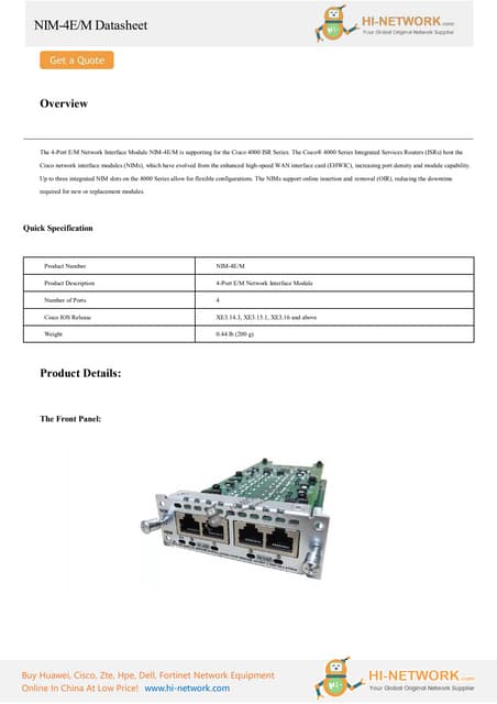 cisco-nim-2fxs-datasheet.pdf | Operating Systems | Computer Software ...