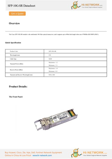 cisco-glc-sx-mm-datasheet.pdf | Computer Networking | Computing