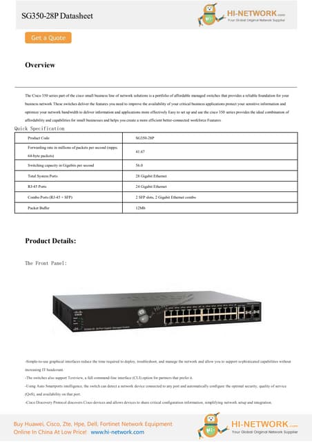 cisco-cbs350-24p-4g-datasheet.pdf | Computer Networking | Computing