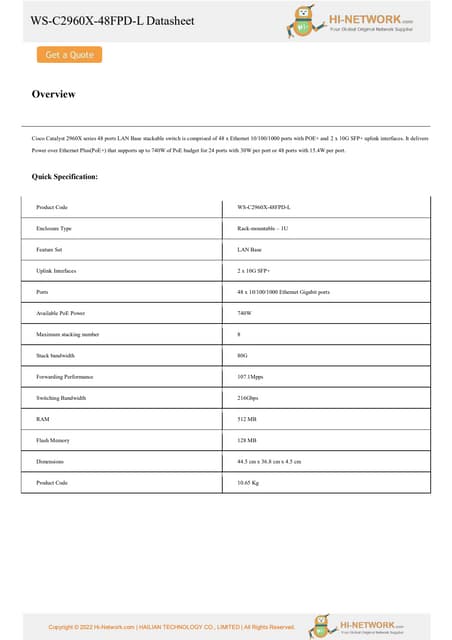 cisco-ws-c4500x-32sfp+-datasheet.pdf | Computer Networking | Computing