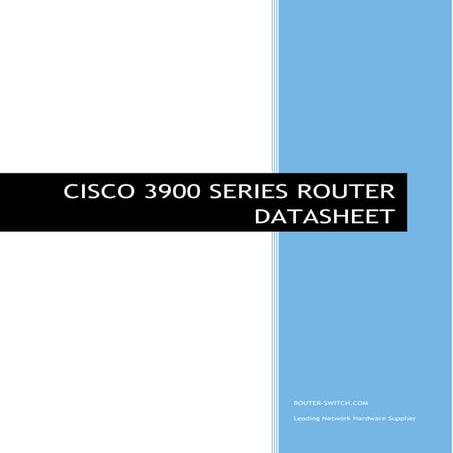 Cisco 3900 series router datasheet | PDF