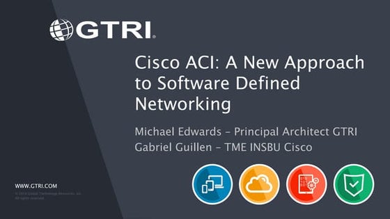 Cisco ACI: A New Approach to Software Defined Networking | PPT