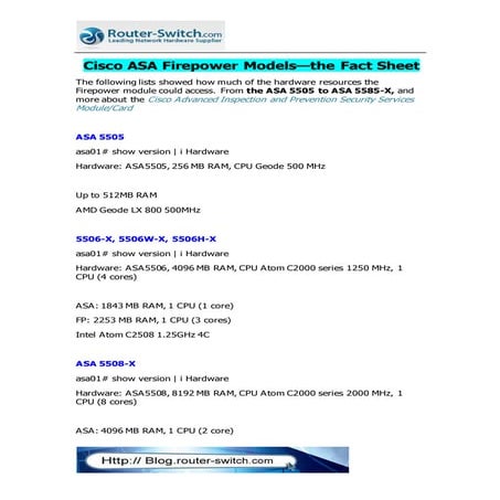 Cisco asa firepower models—the fact sheet | DOCX