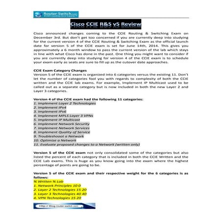 Cisco ccie r&s v5 review | DOCX