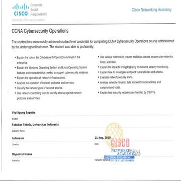 Cisco CCNA Cybersecurity Operations | PDF