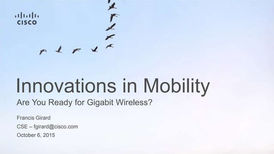 Update about Cisco Mobility Express | PPT