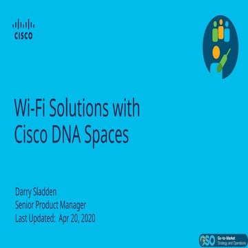 Cisco DNA Spaces ENVT Spring Wireless Netwworks | PPTX