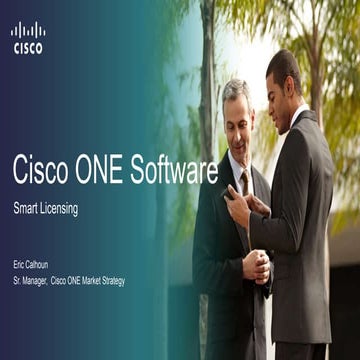 Cisco one partner roadshow cisco one smart licensing v10 | PPTX