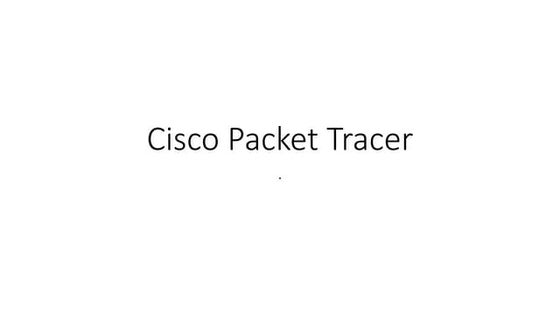 Step by Step guide to set up a simple network in Packet Tracer | PDF | Computer Networking ...