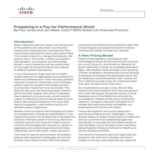 Cisco pay for performance | PDF