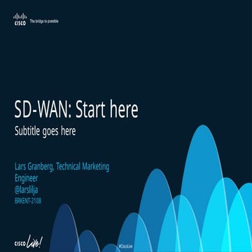 Cisco SDWAN presentation for Headquarters | PPTX