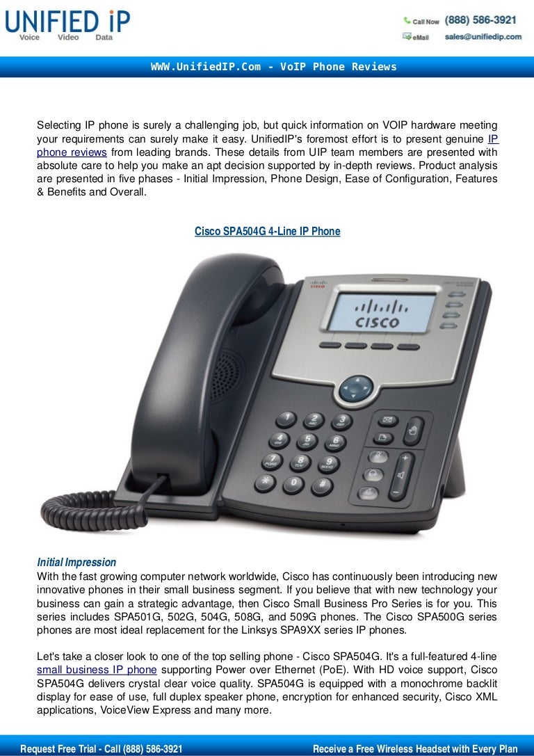 Cisco SPA504G 4-Line IP Phone Review
