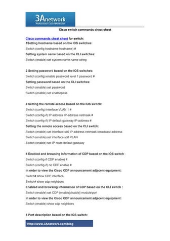 Cisco router basic configuration commands | PDF