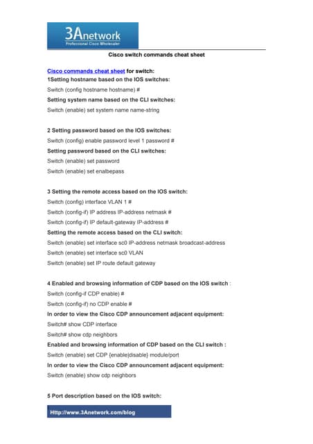 Cisco Commands List For Beginners Ccna Ccnp Pdf Operating