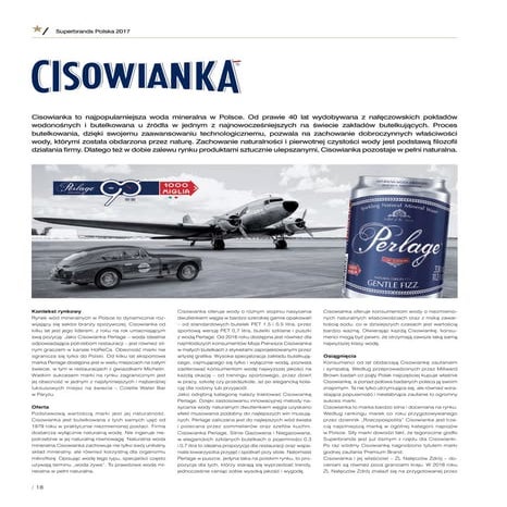 Case study marki Cisowianka z Albumu Superbrands Polska 2017 | PDF