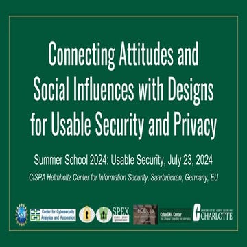 Connecting Attitudes and Social Influences with Designs for Usable ...
