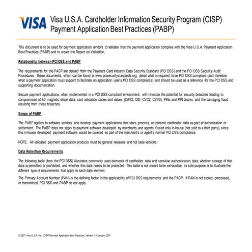 Cisp payment application_best_practices | PPT