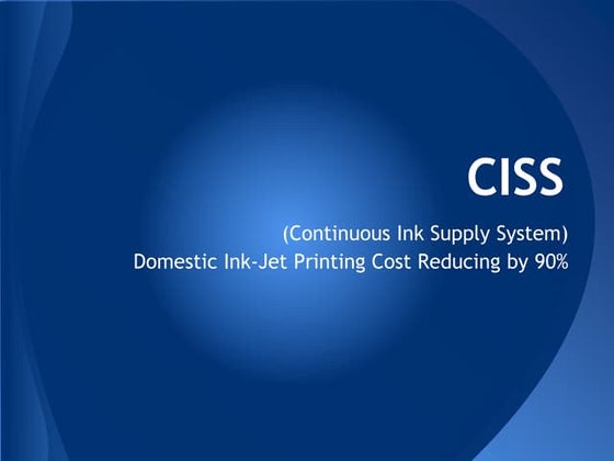 CGS ORIS Ink Saver | PDF