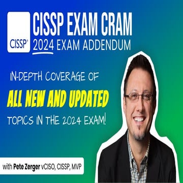 Cissp Practice Exam Cram 2024 Addendum Test | PDF