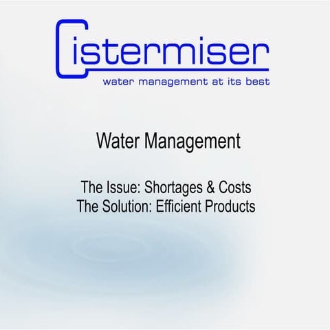Cistermiser Water Management | PPT