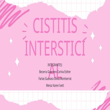 cistitis intersticial sx doloroso vesical | PPTX
