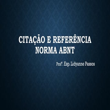 Slide= Normas da ABNT | PPT