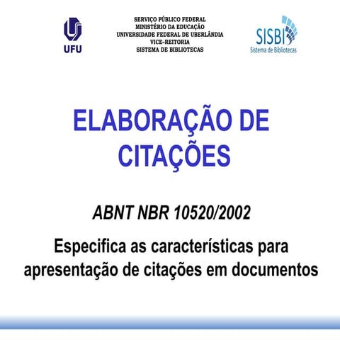 ABNT - Normas da ABNT. Slides explicativos | PDF