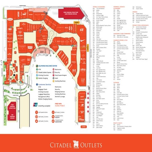 Citadel Outlets for Travellers who need US branded items | PDF