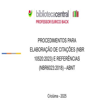 ABNT - Normas da ABNT. Slides explicativos | PDF