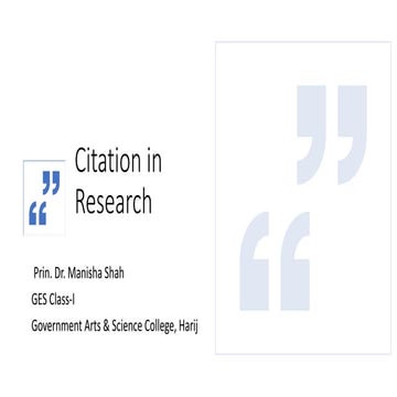 Creating APA 7 Citations in a Power Point Presentation | PPTX