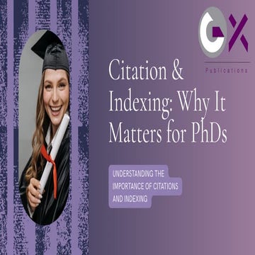 Citation & Indexing Why It Matters for PhD Scholar | PDF