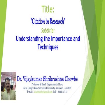 Citation method in research : Importance and Techniques.pptx