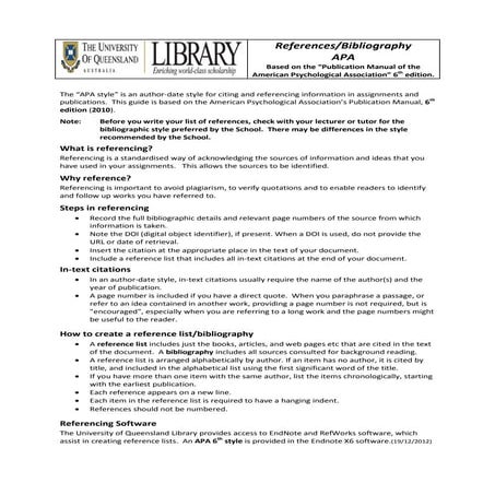 APA Referencing 2007 | PDF