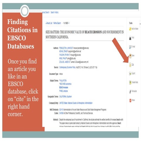 Citations in databases | PPTX