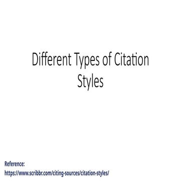 This presentation presents the different types of citation Style.pptx