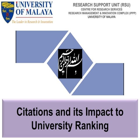 Citations and its Impact to University Ranking | PDF