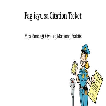 citation ticket training for enforcers on anit smoking | PPTX