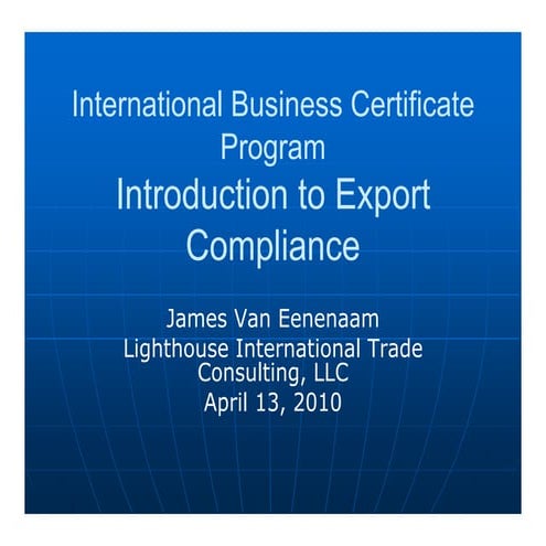 Export Compliance (4-13-10) | PDF
