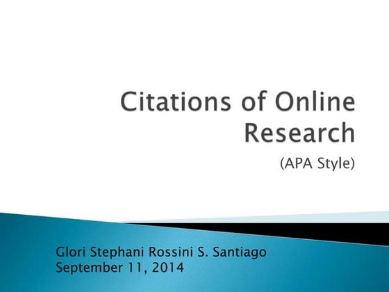 Creating APA 7 Citations in a Power Point Presentation | PPT