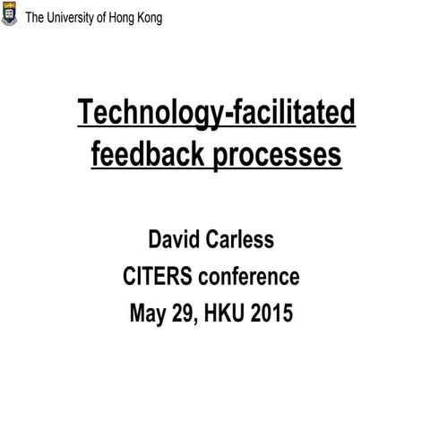 Technology-facilitated feedback processes | PPT