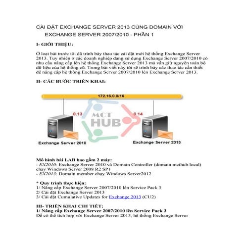 Cài đặt exchange server 2013 | DOC