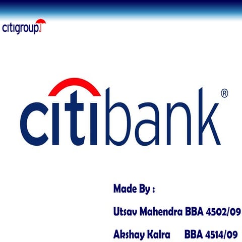 Utsav Mahendra : Citibank | PPT