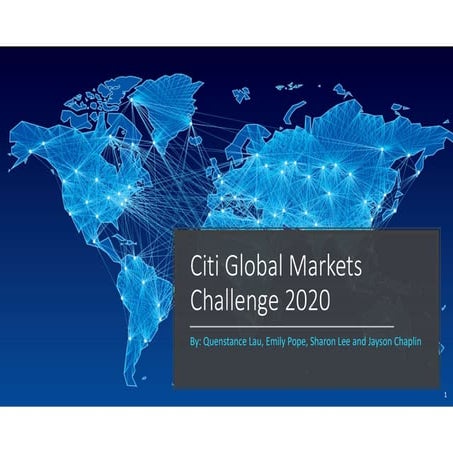 Citibank Global Market Challenge 2020 (Top 3 in UNSW) | PDF
