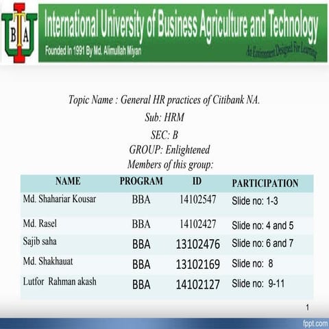 Citibank original | PPT