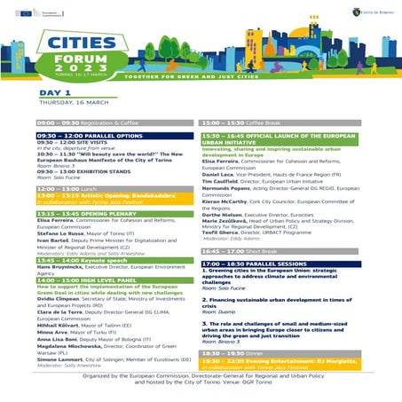 Agenda Cities Forum 2023 Torino | PDF
