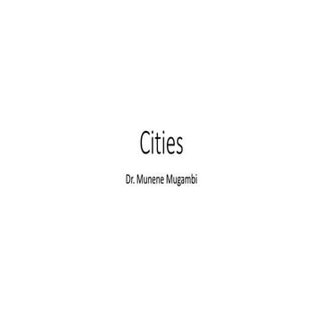 Cities presentation introduction to geography | PPT