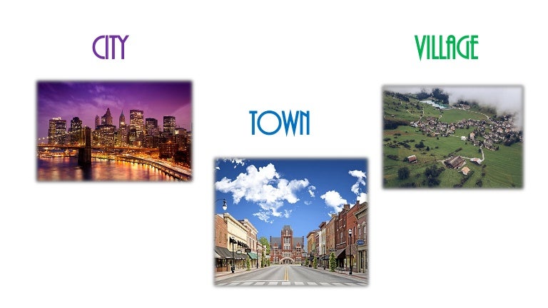 Cities, towns and villages