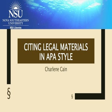 Citing Legal Materials | PPTX