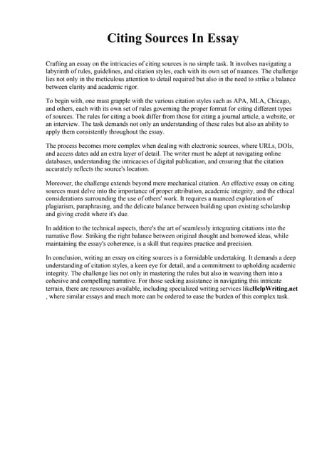 Reference Page For Essay. Concordia University Chicago | PDF