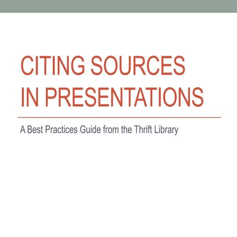 Citing sources in presentations | PPTX